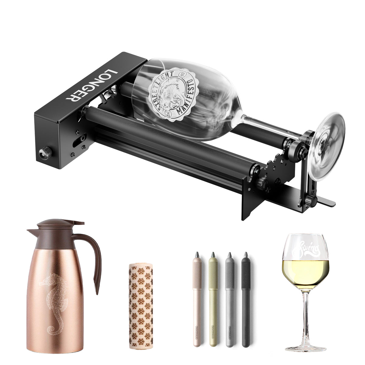Rotary Roller Upgrade Kits for Laser Engraver - LONGER
