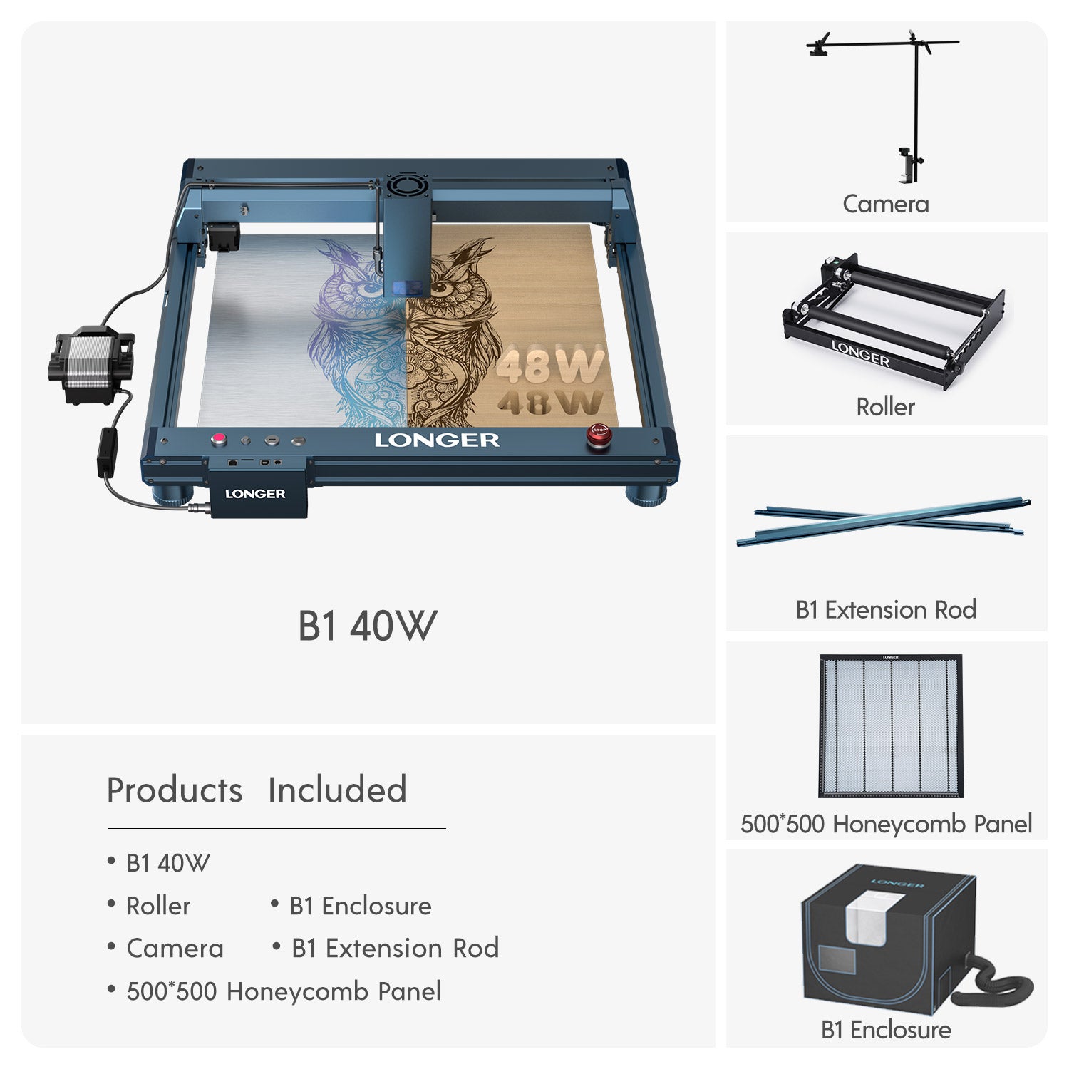 Longer Laser B1 40W Engraving Machine(44-48W Output Power) - LONGER
