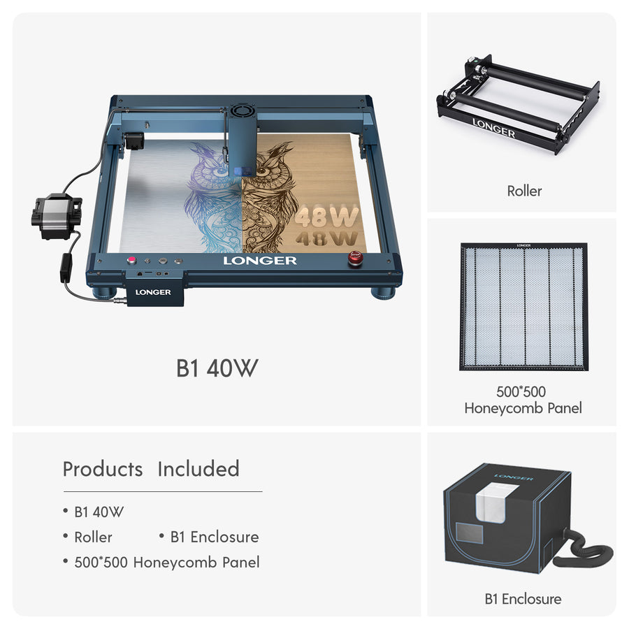 Longer Laser B1 40W Engraving Machine(44-48W Output Power) - LONGER