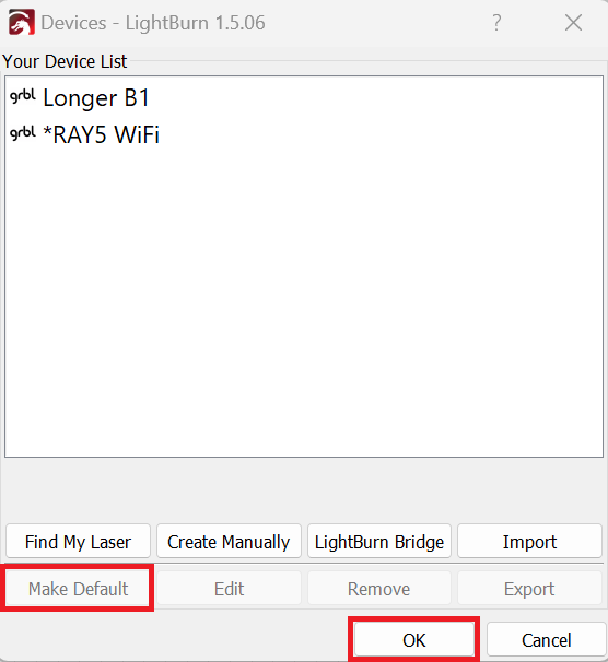 Lightburn WiFi Bridge - Longer Ray5 – LONGER