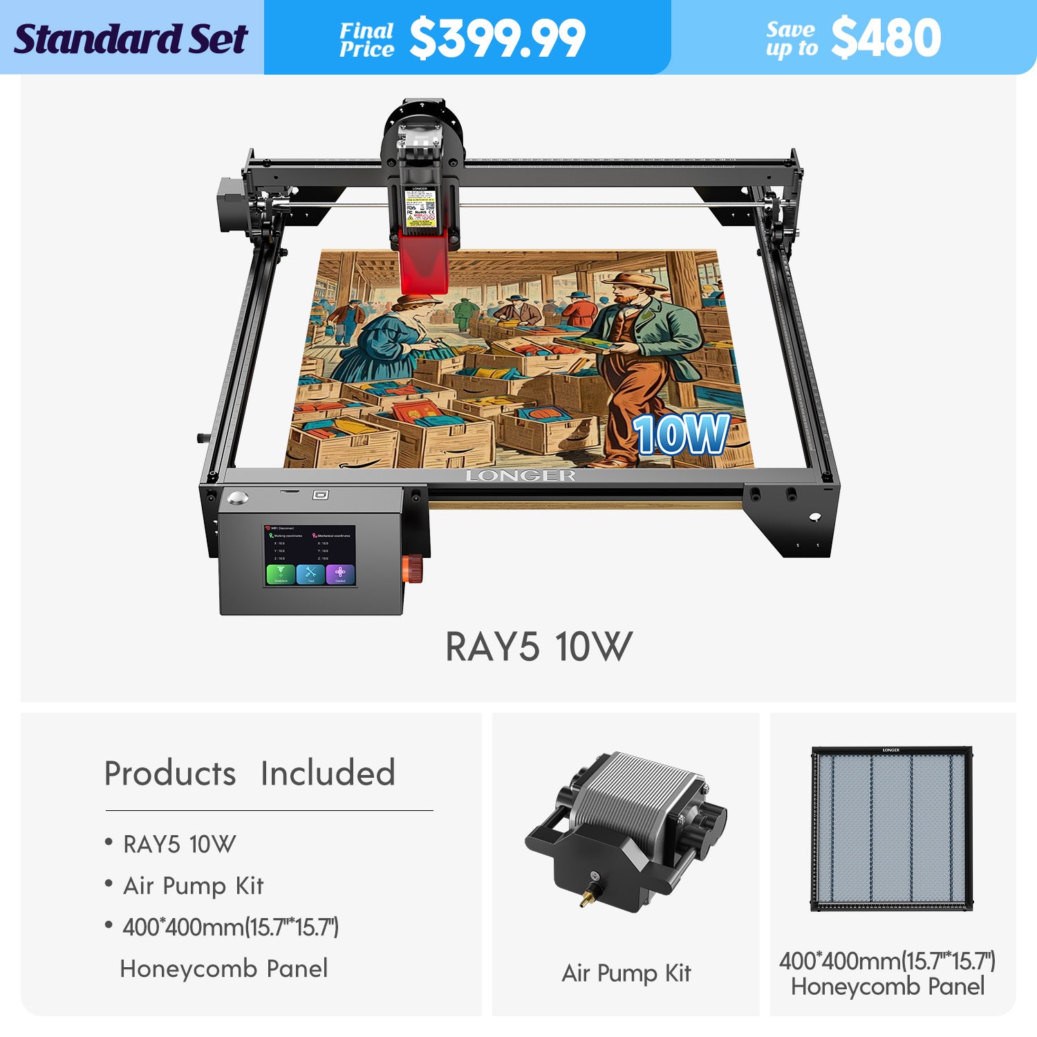 Longer RAY5 10W Laser Engraver(10-12W Output Power) - LONGER